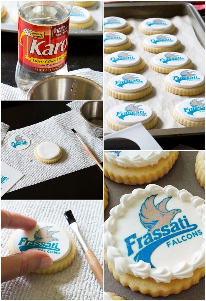 Using Corn Syrup To Apply Printed Frosting Sheets To Cookies Bake using-corn-syrup-to-apply-printed-frosting-sheets-to-cookies-bake